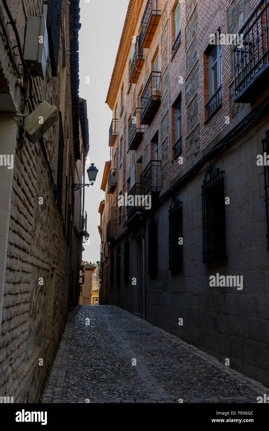 Tourism, streets of the city Toledo, medieval architecture and ...
