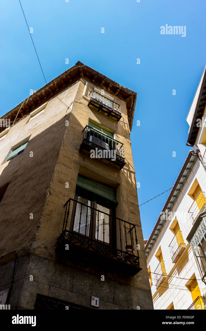 streets of the city Toledo, medieval architecture and Castilian Stock ...