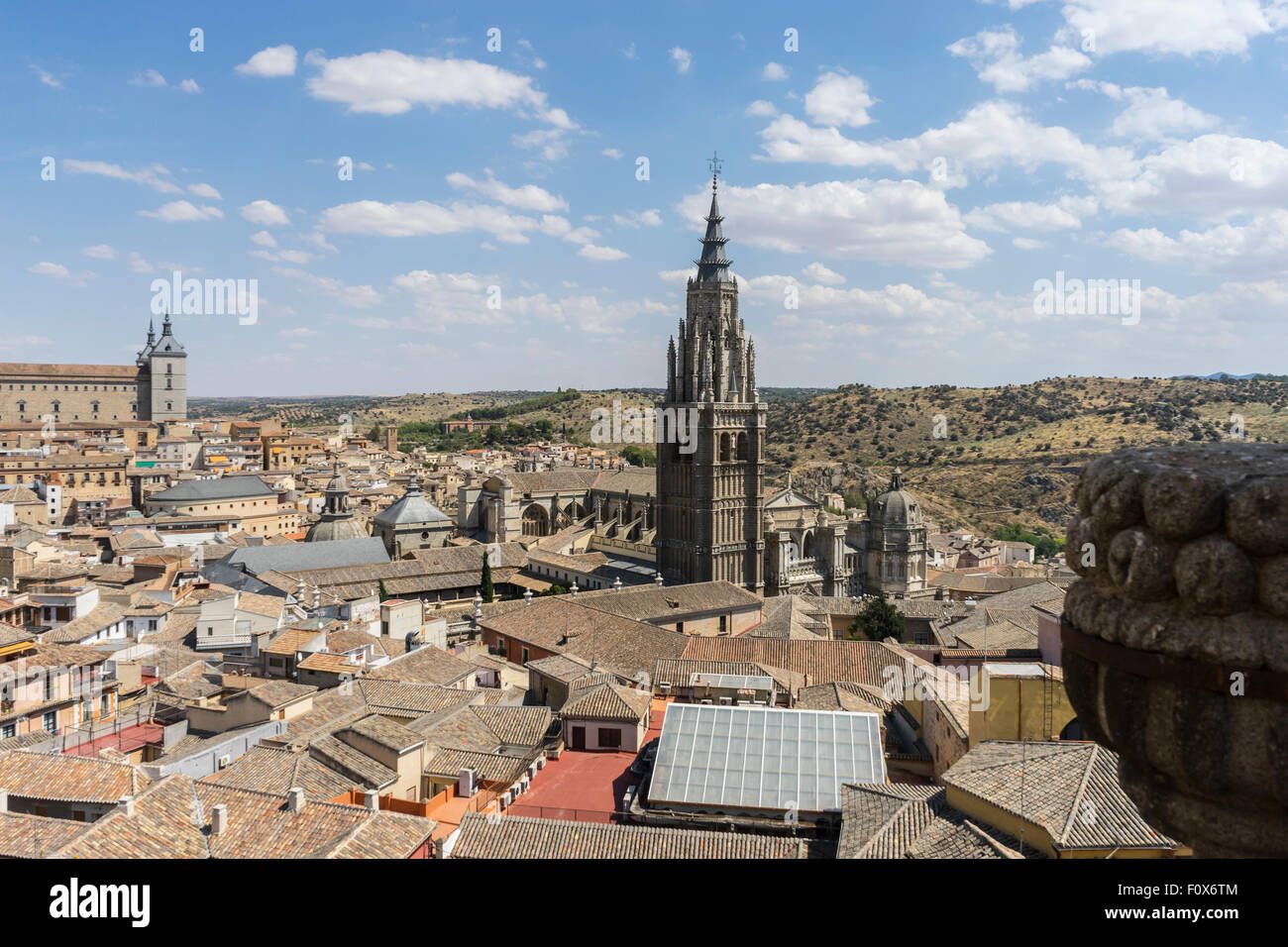streets of the city Toledo, medieval architecture and Castilian Stock ...