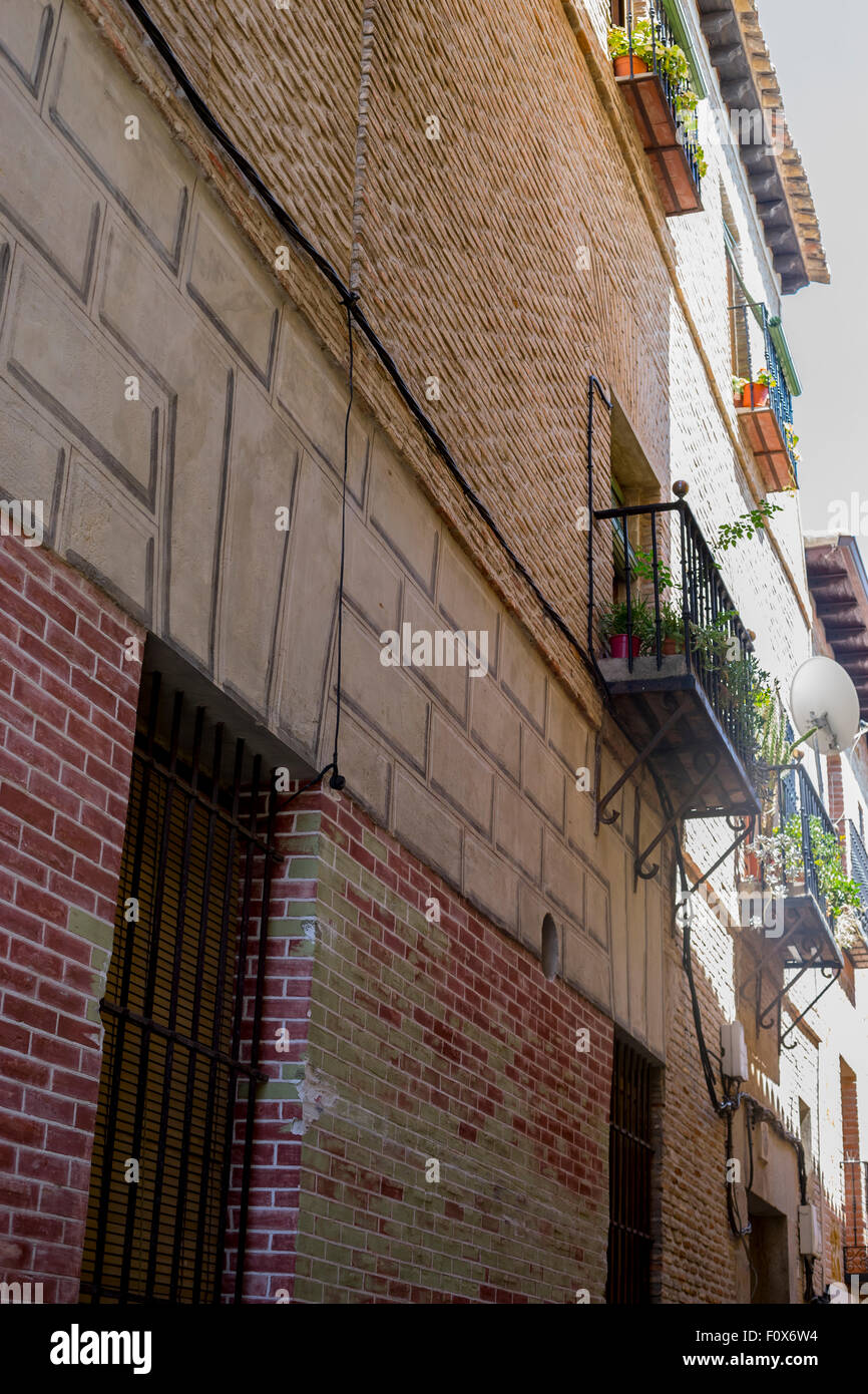 streets of the city Toledo, medieval architecture and Castilian Stock ...