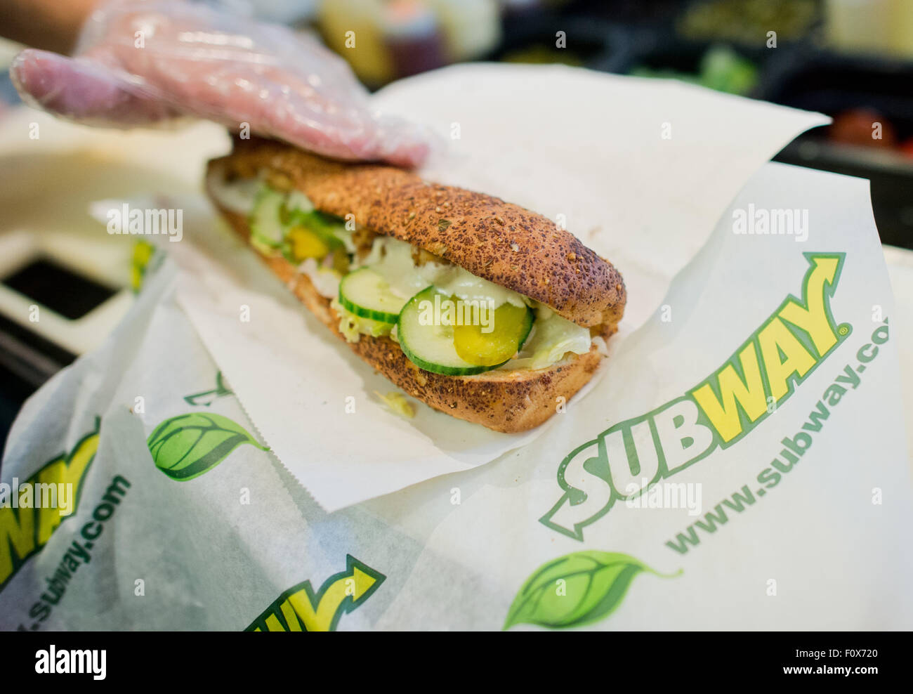 Subway sandwich worker hi-res stock photography and images - Alamy