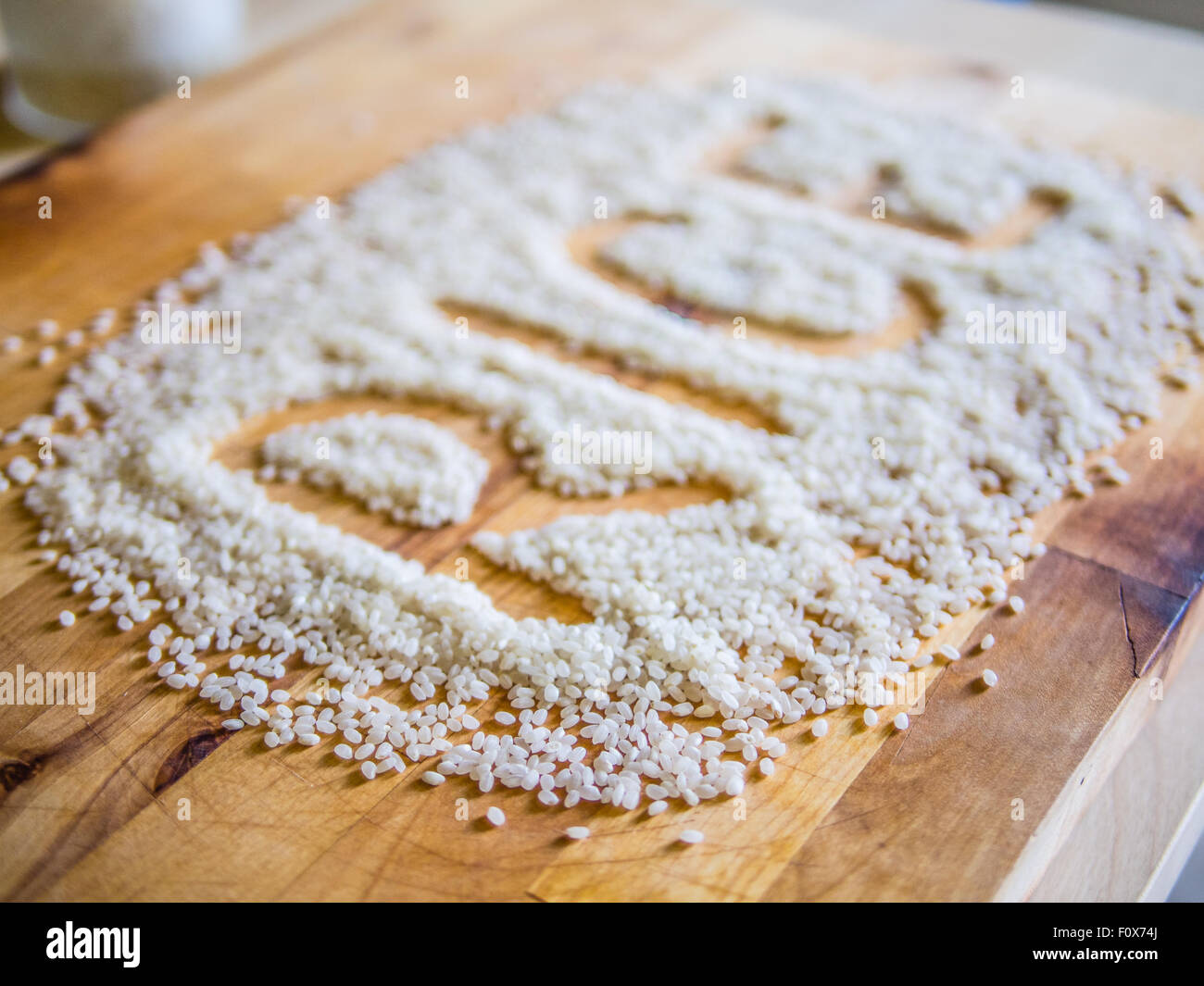 Rice word made of rice Stock Photo - Alamy