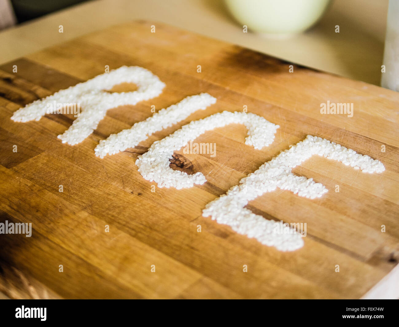 Rice word made of rice Stock Photo - Alamy