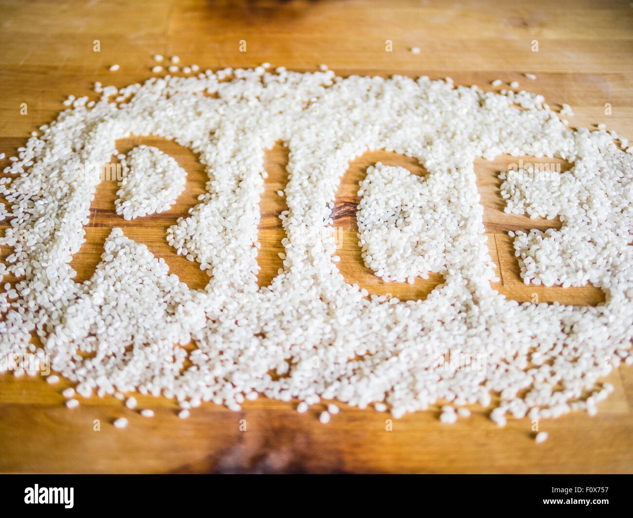 Rice word made of rice Stock Photo - Alamy