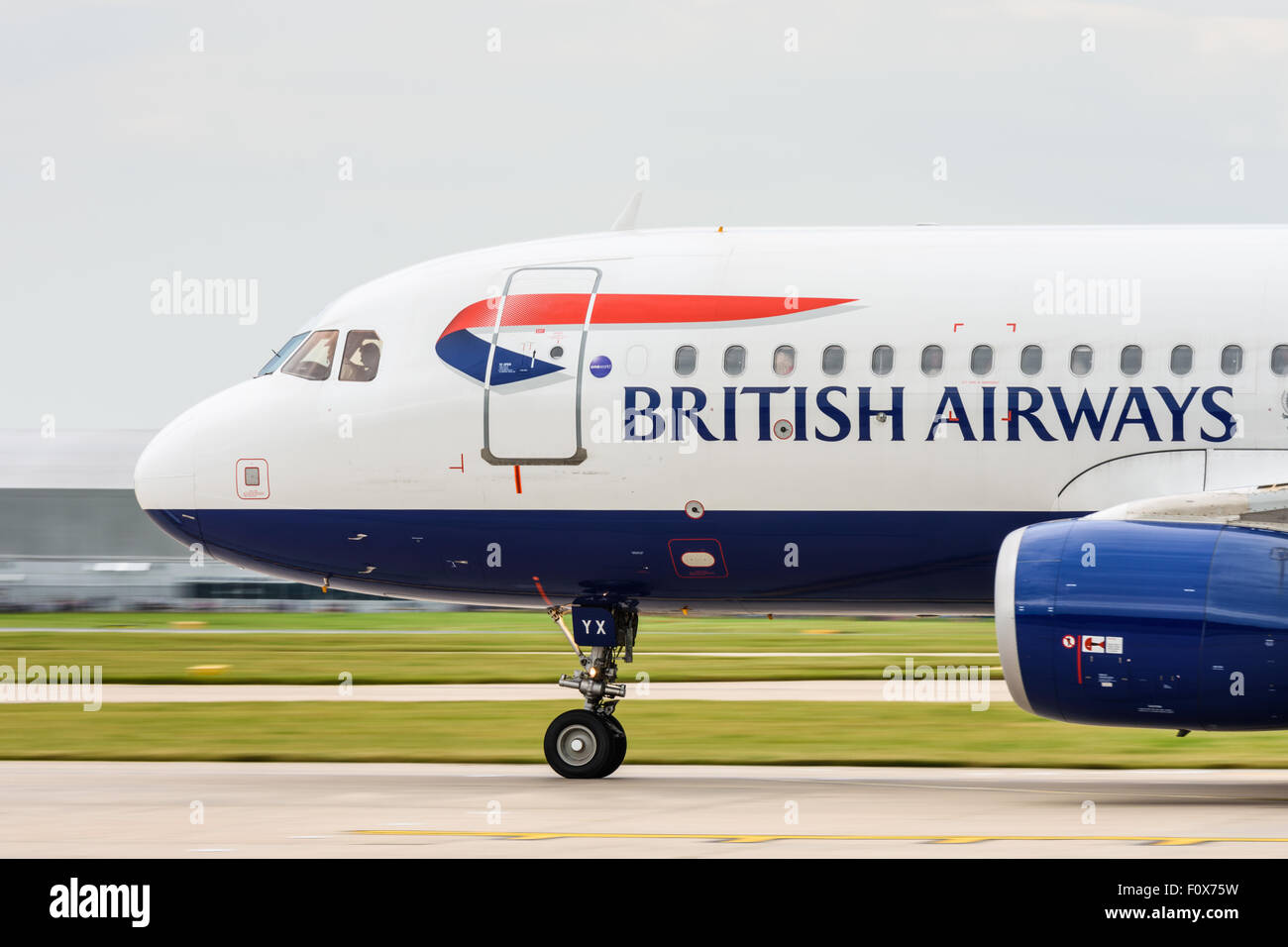 British Airways Airbus A320-200 aeroplane taking off from Manchester ...