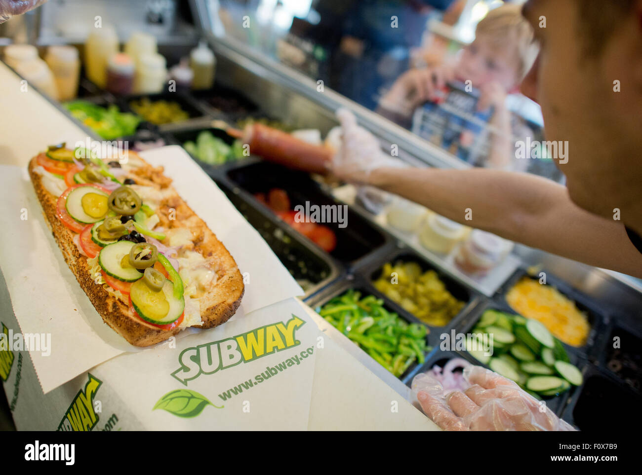 Subway sandwich worker hi-res stock photography and images - Alamy