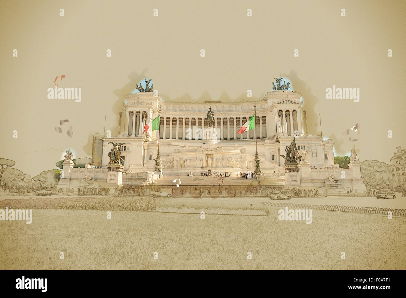 memorial Vittoriano, Rome Stock Photo - Alamy