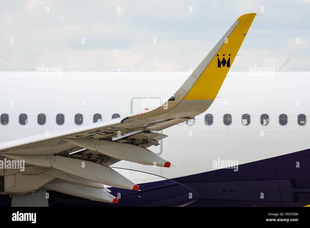 Winglet and wing detail of a Monarch Airlines Airbus A321-200 plane Stock Photo - Alamy