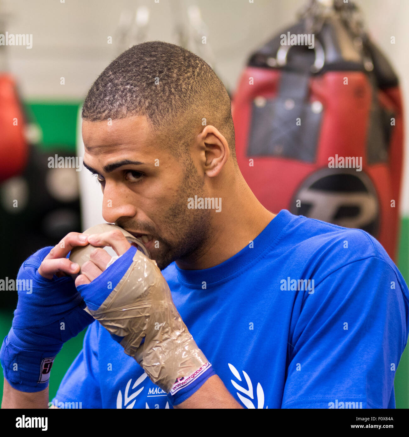 Edinburgh, UK; 22nd August 2015; MGM Scotland Boxing Public Training ...
