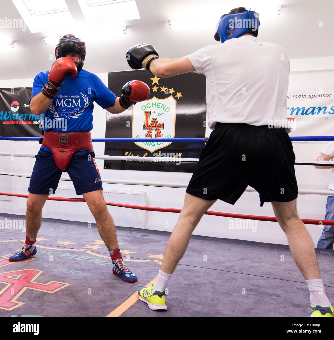 Edinburgh, UK; 22nd August 2015; MGM Scotland Boxing Public Training ...