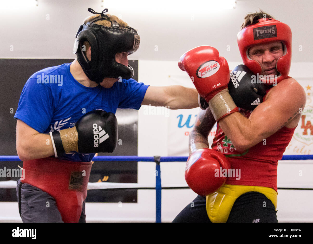 Edinburgh, UK; 22nd August 2015; MGM Scotland Boxing Public Training ...