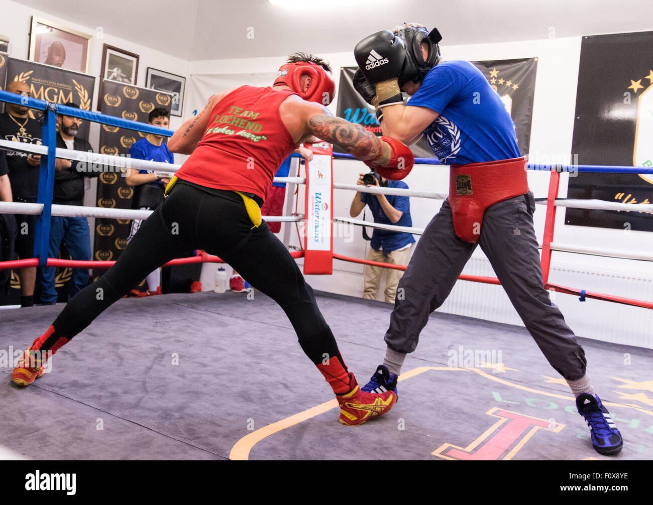 Edinburgh, UK; 22nd August 2015; MGM Scotland Boxing Public Training ...