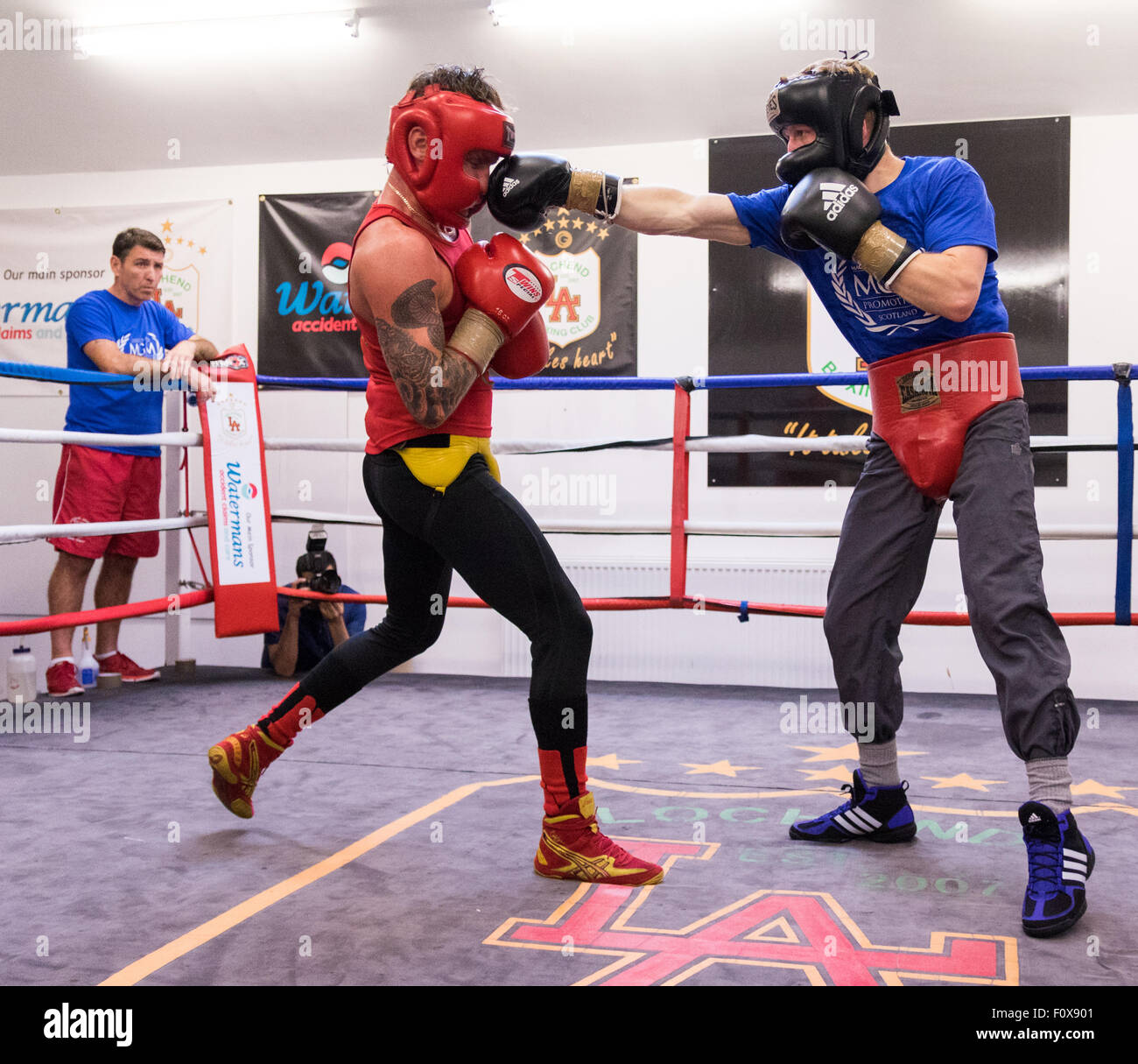 Edinburgh, UK; 22nd August 2015; MGM Scotland Boxing Public Training ...