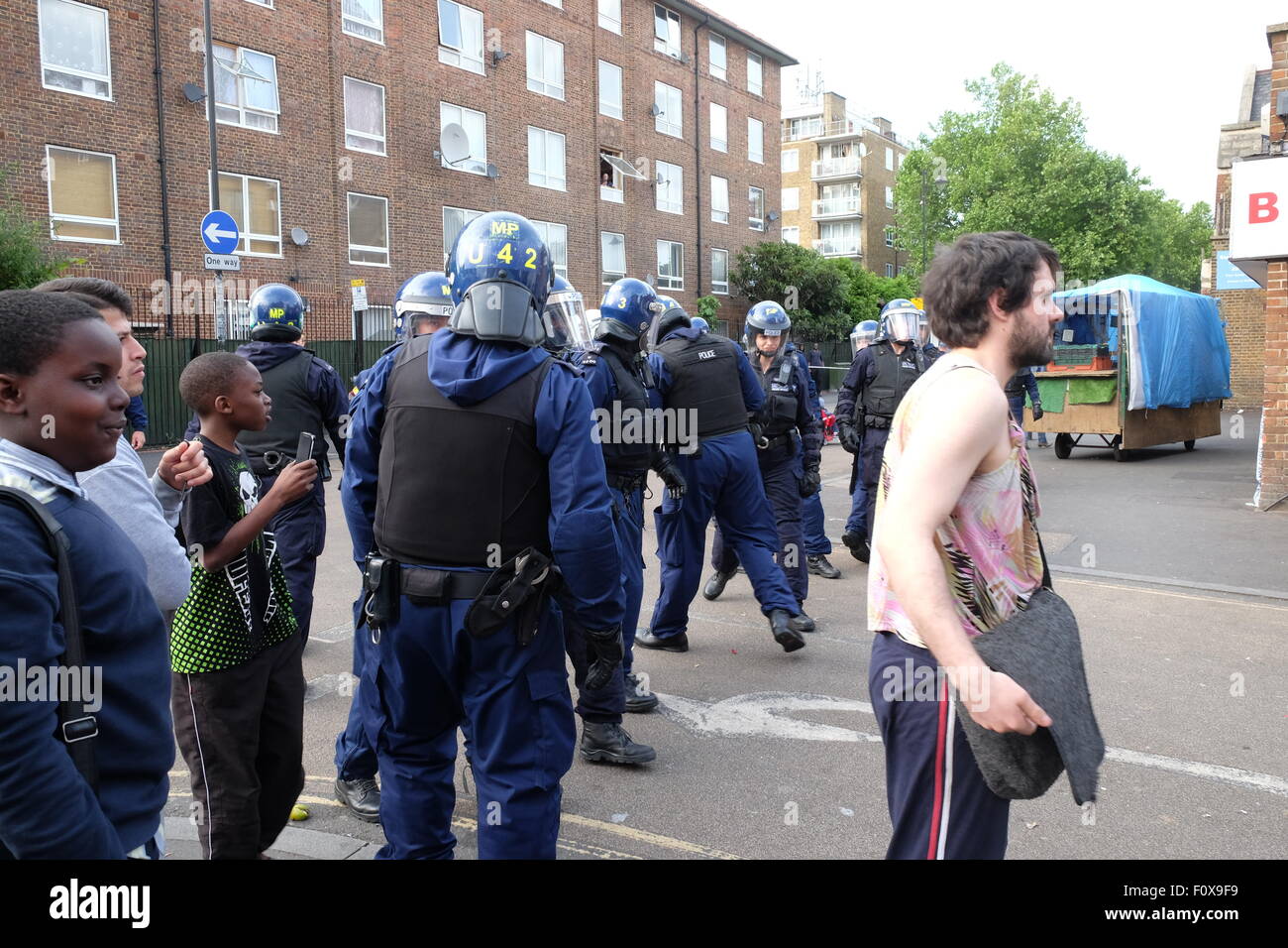 A mini riot occurred in East St as three Police officers came to aid a ...
