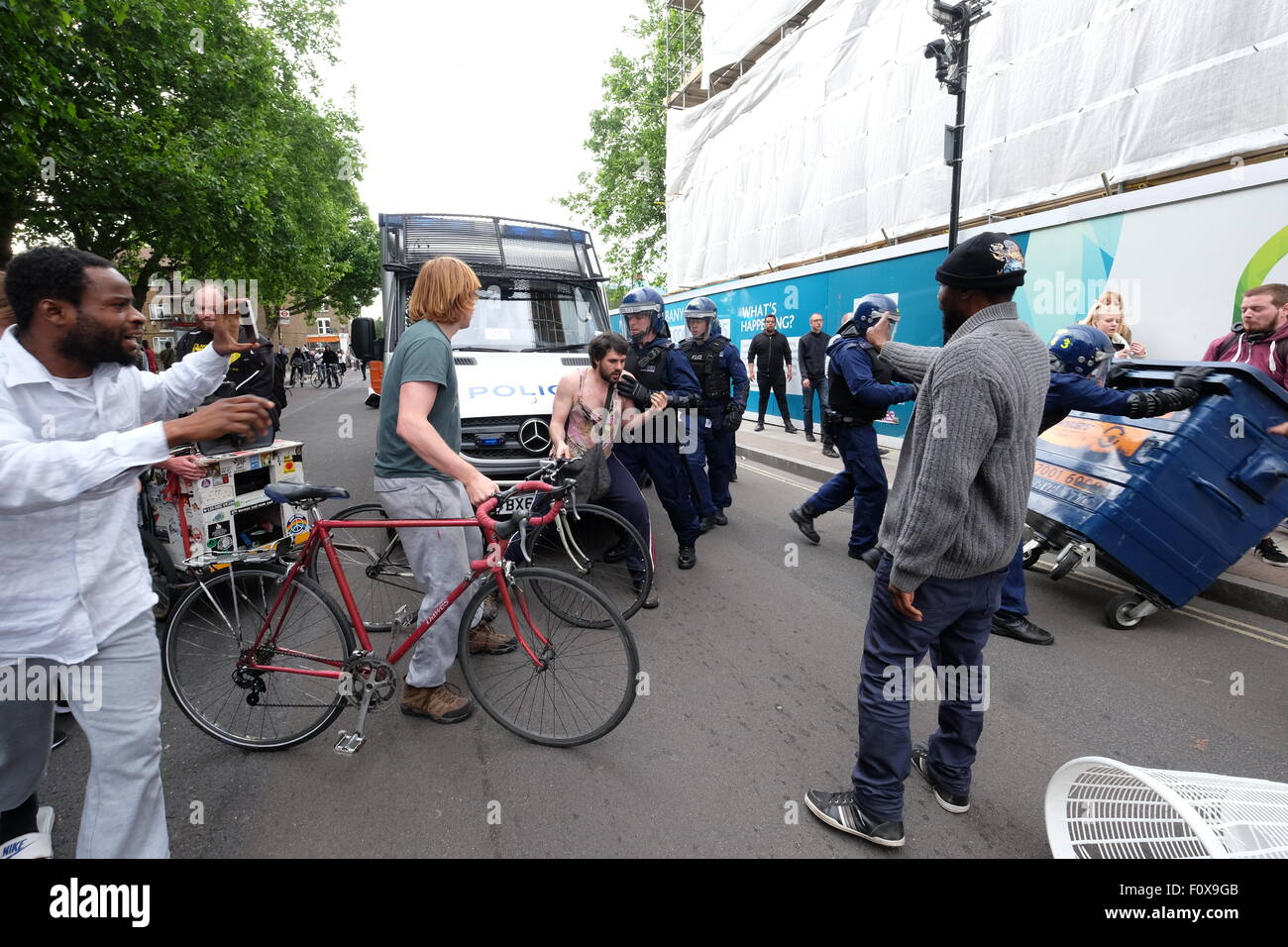 A mini riot occurred in East St as three Police officers came to aid a ...