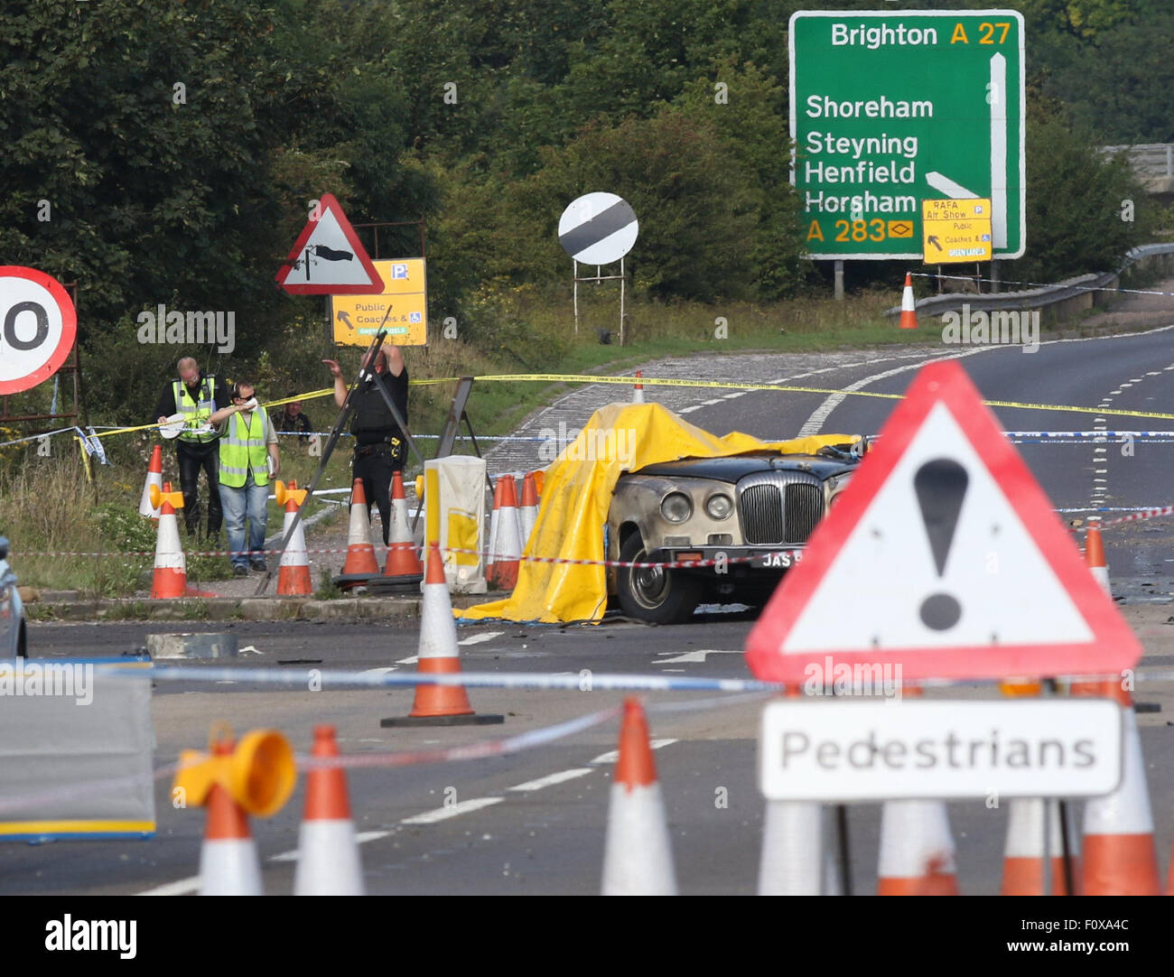 Shoreham Air Crash ,Hawker Hunter, jet, crashed ,Shoreham Airshow ...