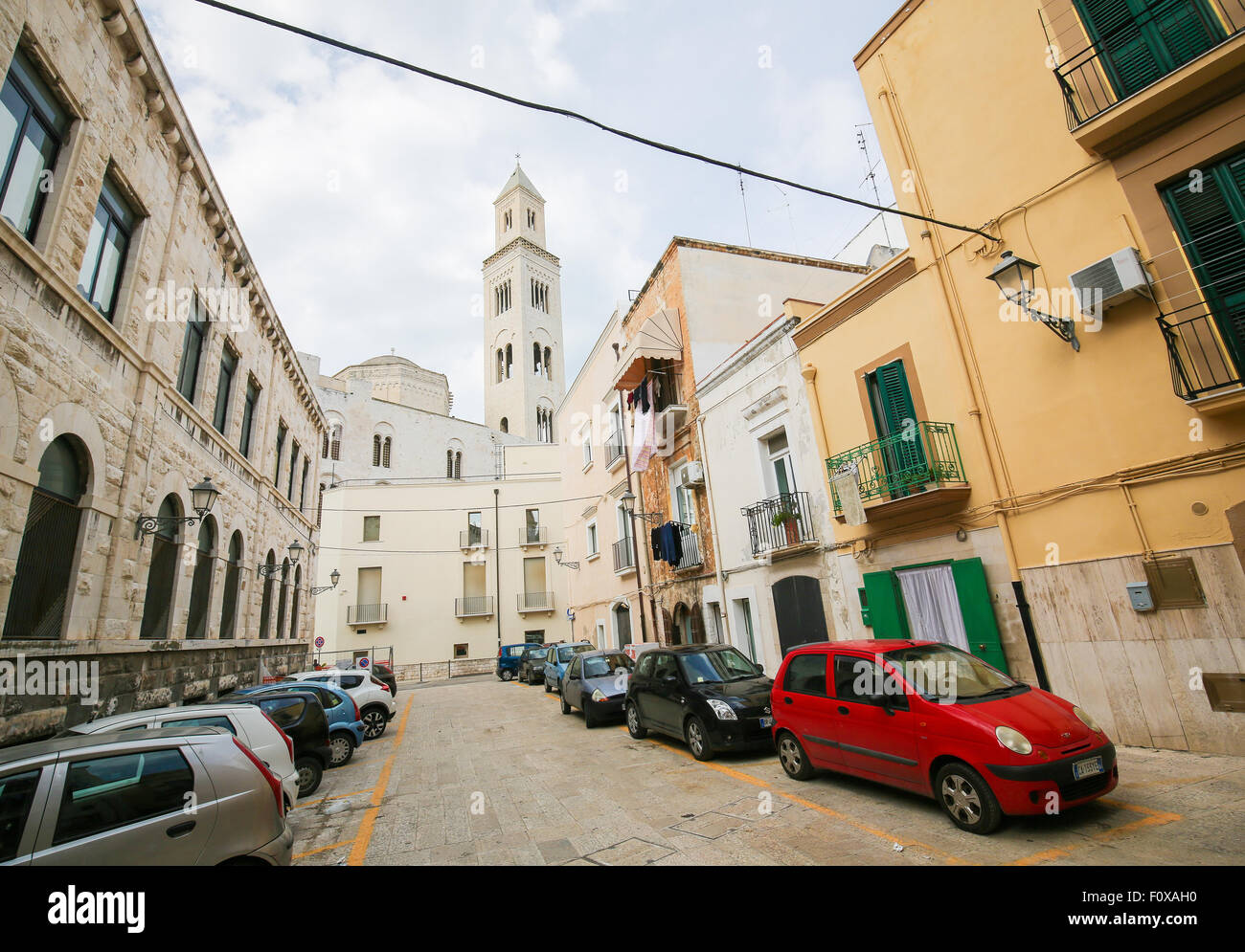 BARI, ITALY - MARCH 16, 2015: View on the center of Bari, Italy, with ...