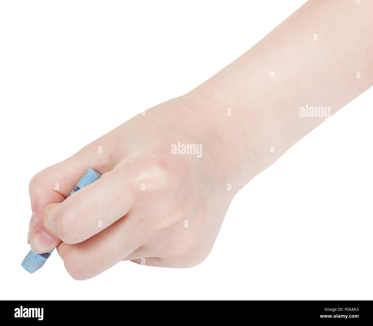 hand draws by blue pastel isolated on white background Stock Photo - Alamy