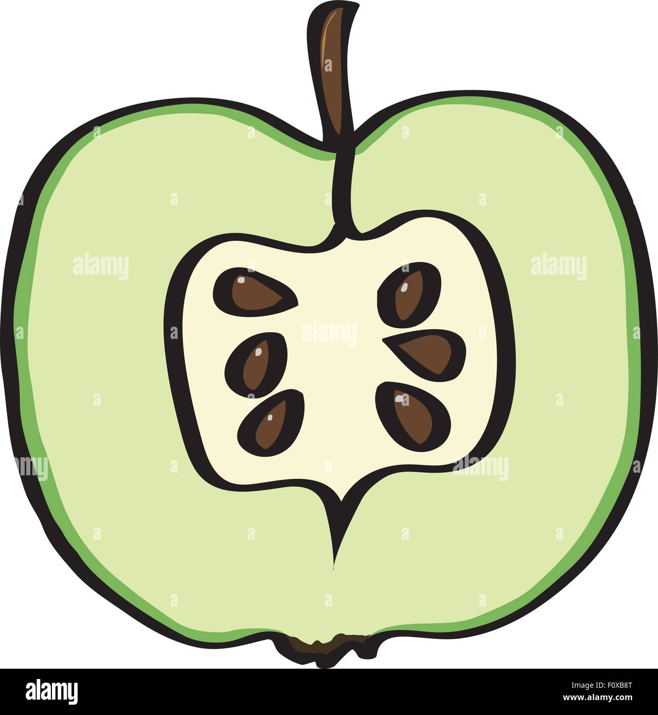 Vector illustration apple on a white background Stock Vector Image ...