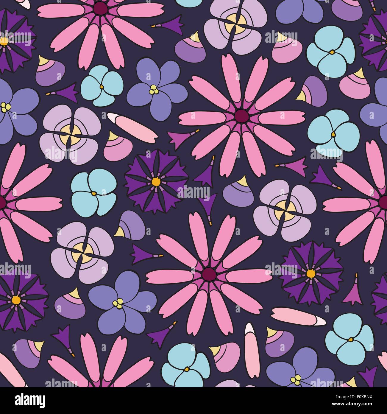 seamless background with flowers Stock Vector Image & Art - Alamy