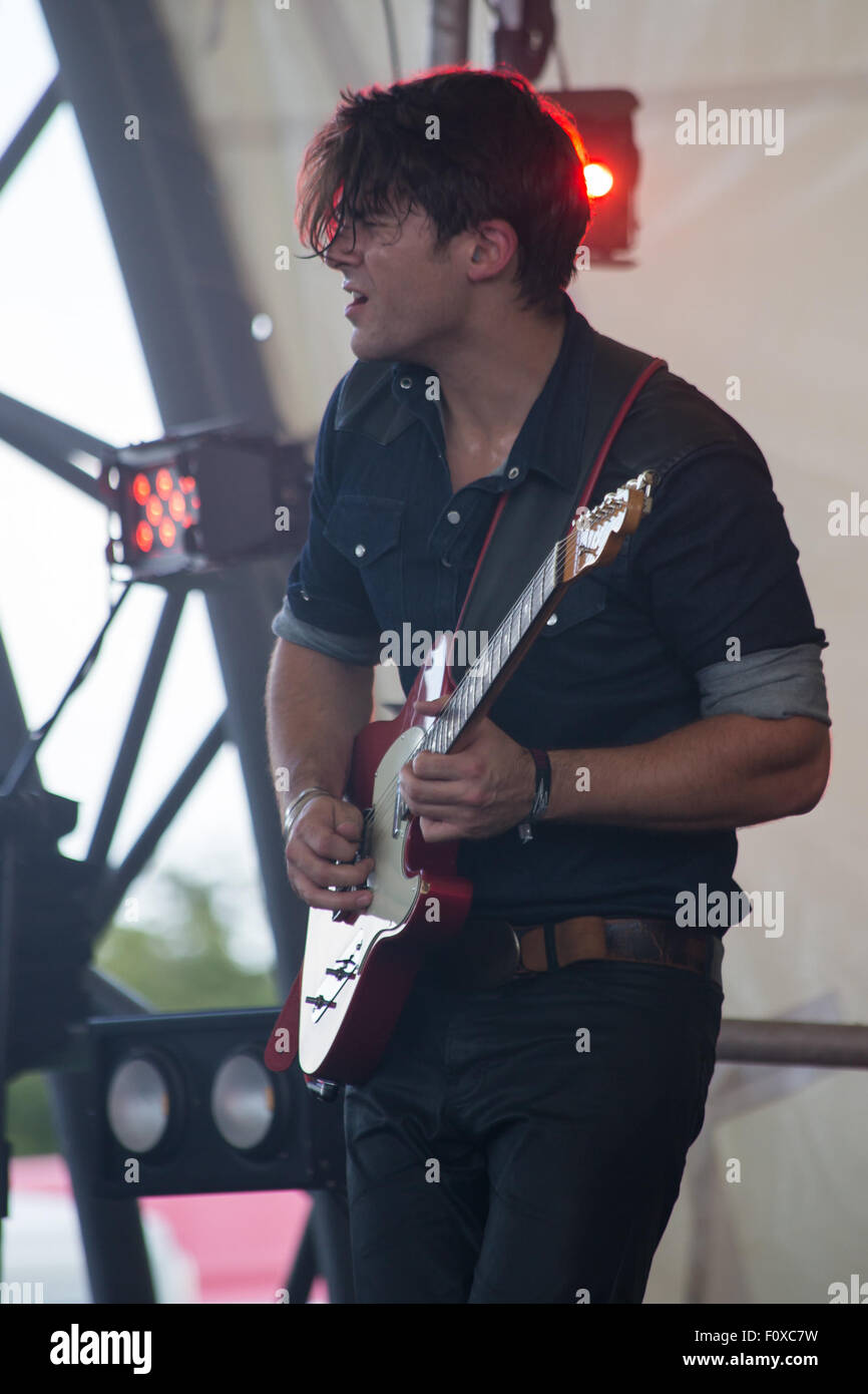 South Bristol, UK. 22nd Aug, 2015. The band Axes perform at ArcTangent ...
