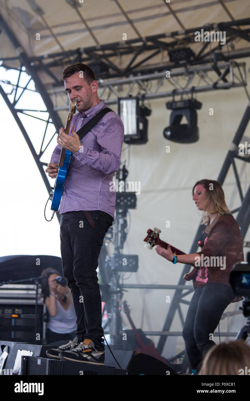 South Bristol, UK. 22nd Aug, 2015. The band Axes perform at ArcTangent ...