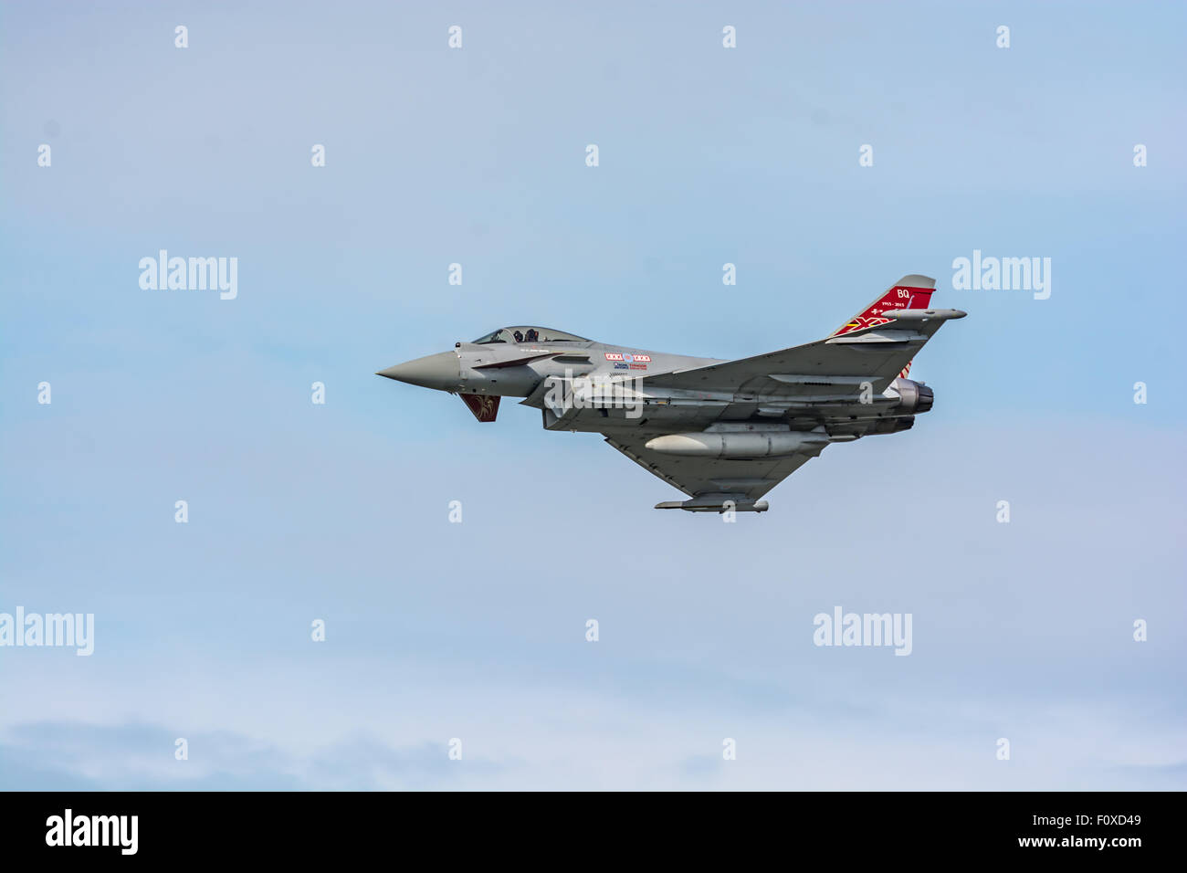 RAF Typhoon in flight at UK Airshow Stock Photo - Alamy