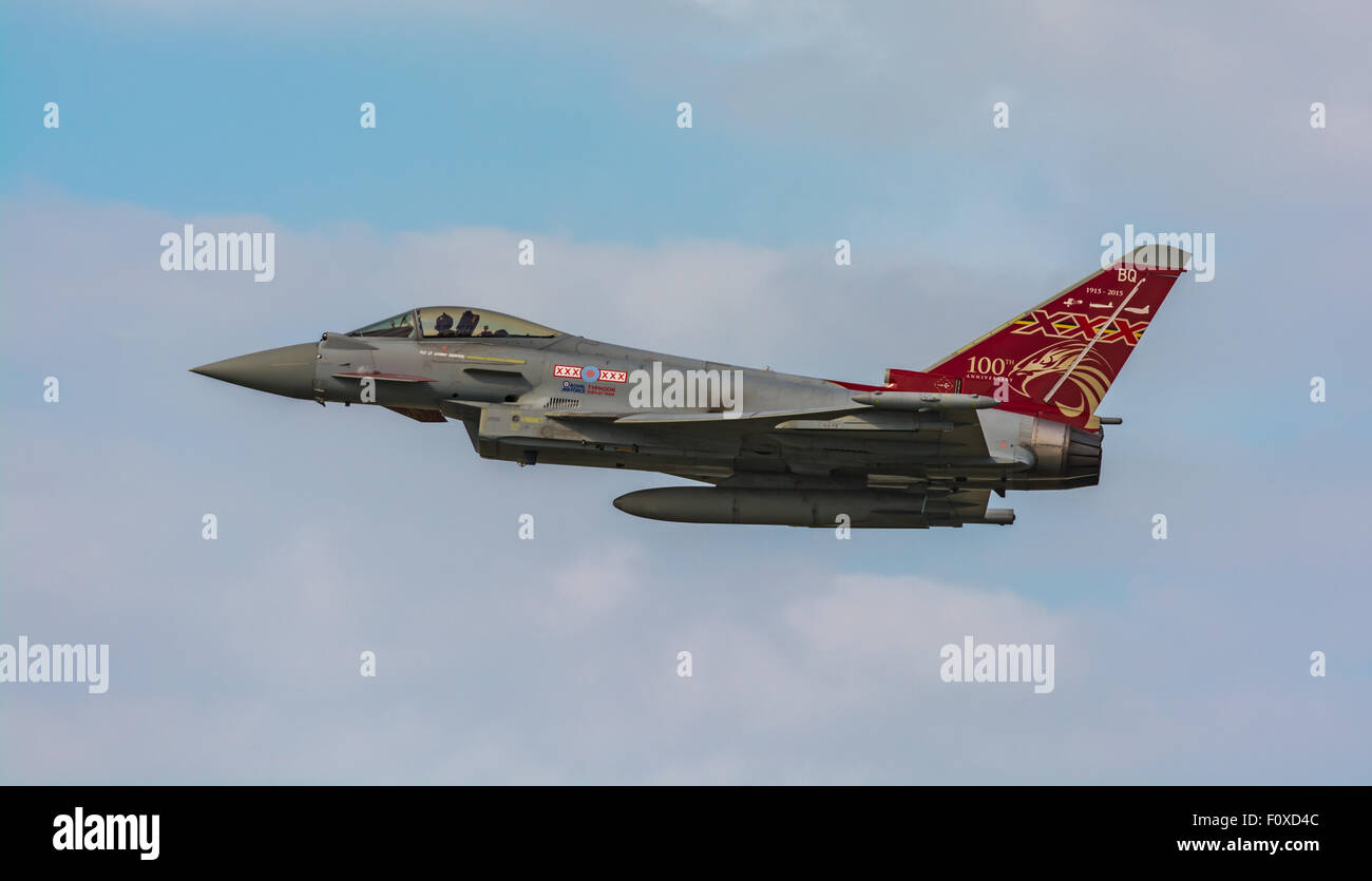 RAF Typhoon in flight at UK Airshow Stock Photo - Alamy