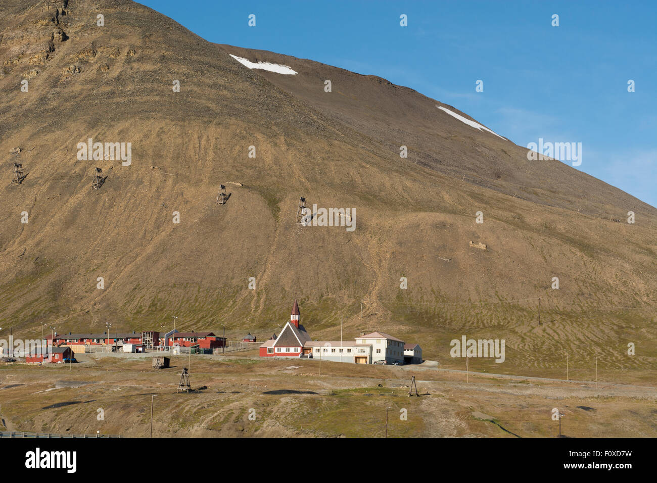 Norway, Barents Sea, Svalbard archipelago, Spitsbergen, capital city of ...