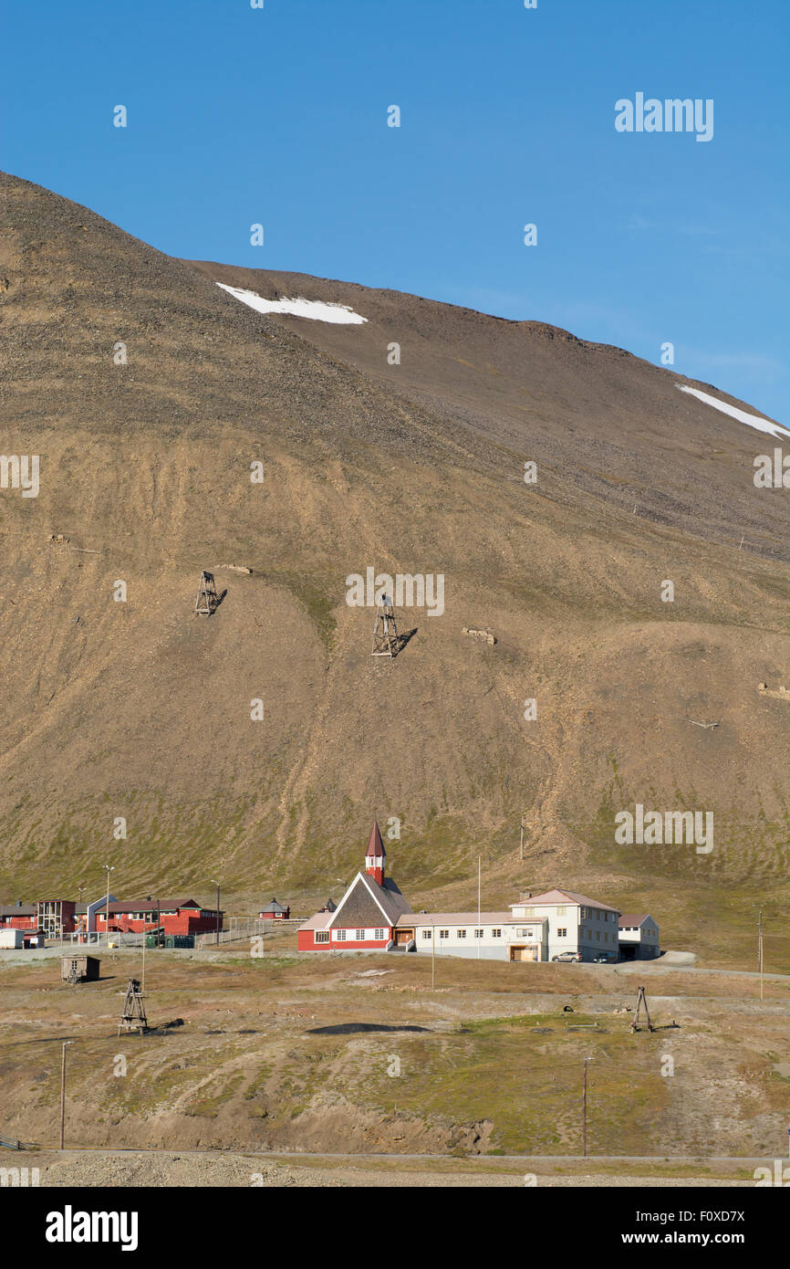 Norway, Barents Sea, Svalbard archipelago, Spitsbergen, capital city of ...