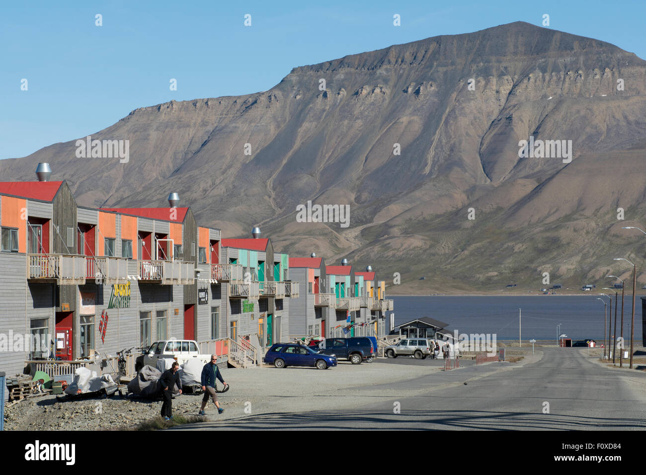 Norway, Barents Sea, Svalbard archipelago, Spitsbergen, capital city of ...