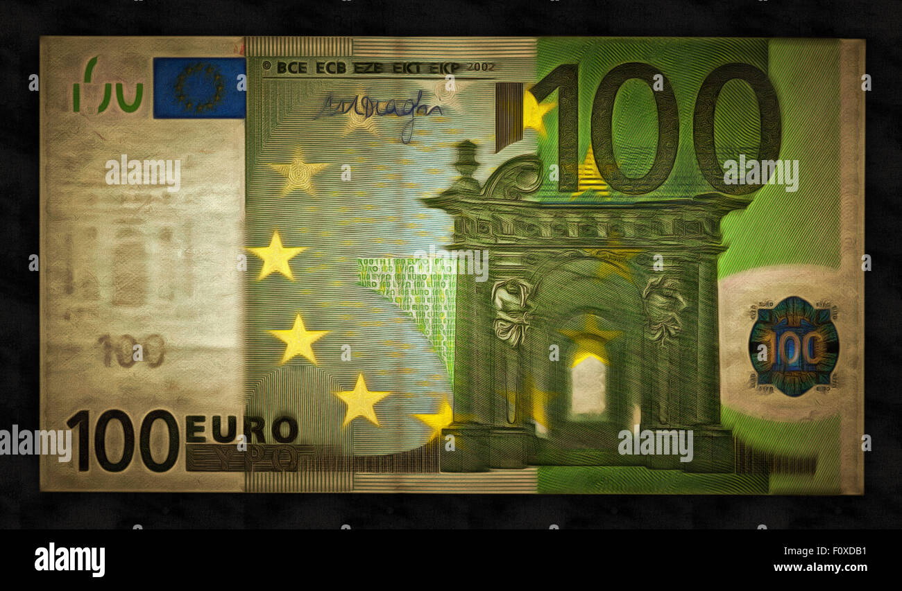 illustrations Banknote,Currency,one hundred Euro, European Union Stock ...