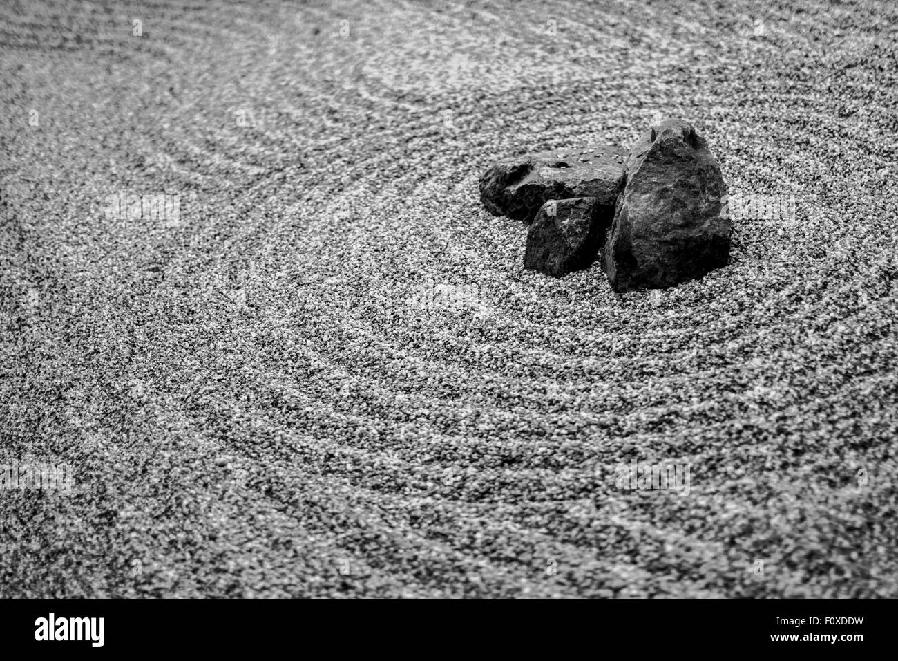 Monochromatic image of a japanese garden Stock Photo - Alamy
