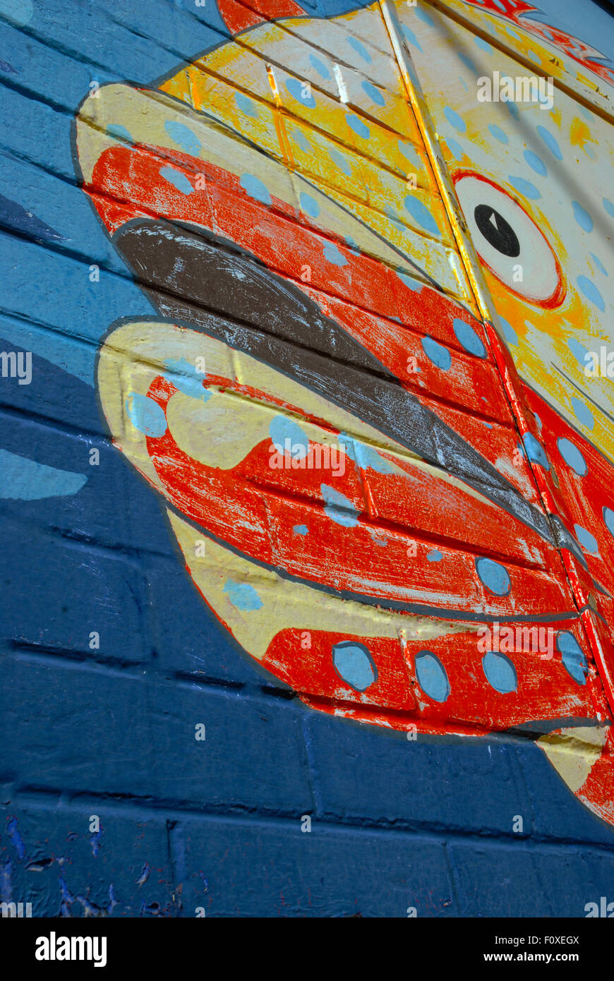 Abstract fish graffiti mural wall art hi-res stock photography and ...