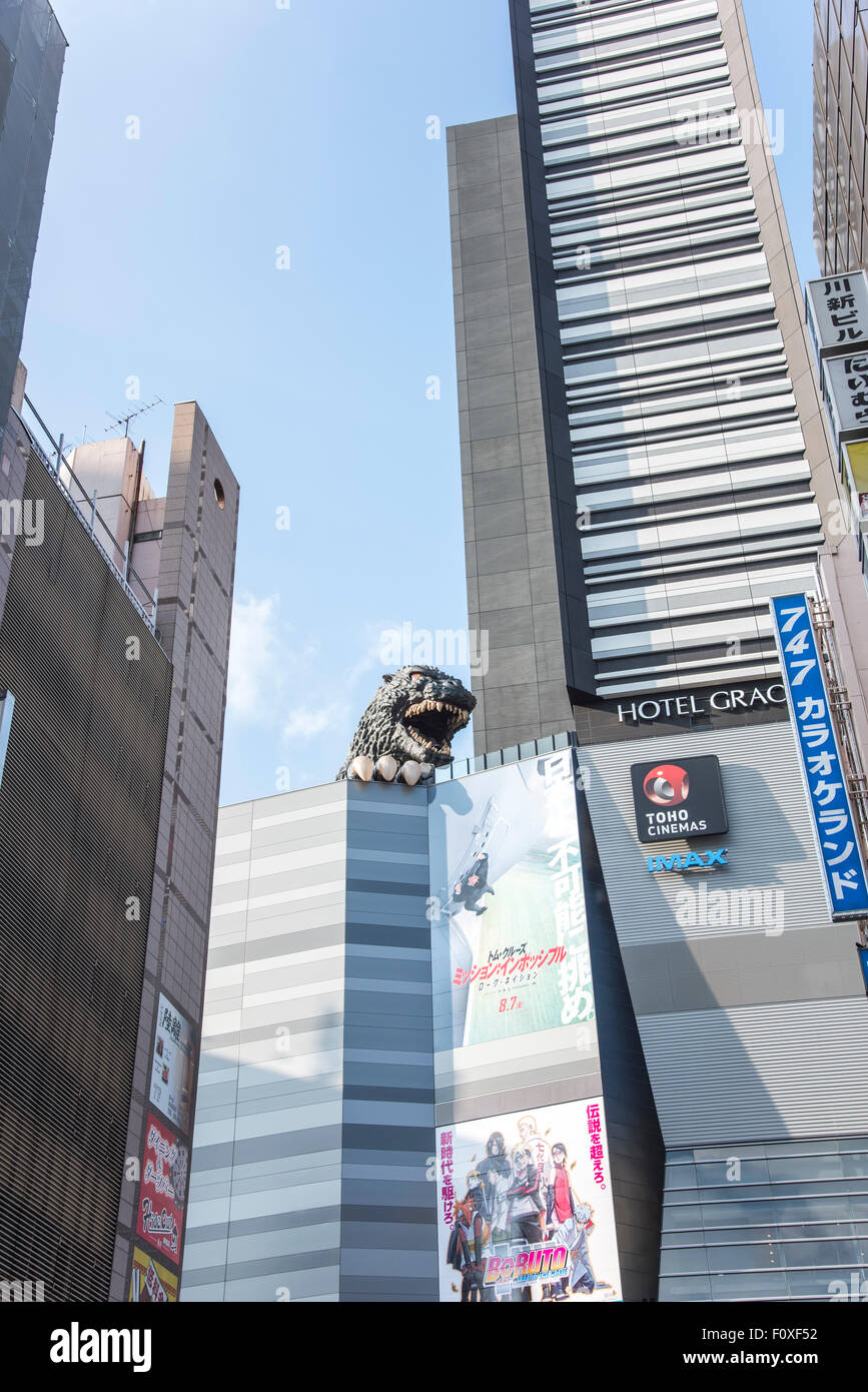 Head of Godzilla Kabukicho,Shinjuku,Tokyo,Japan Stock Photo - Alamy