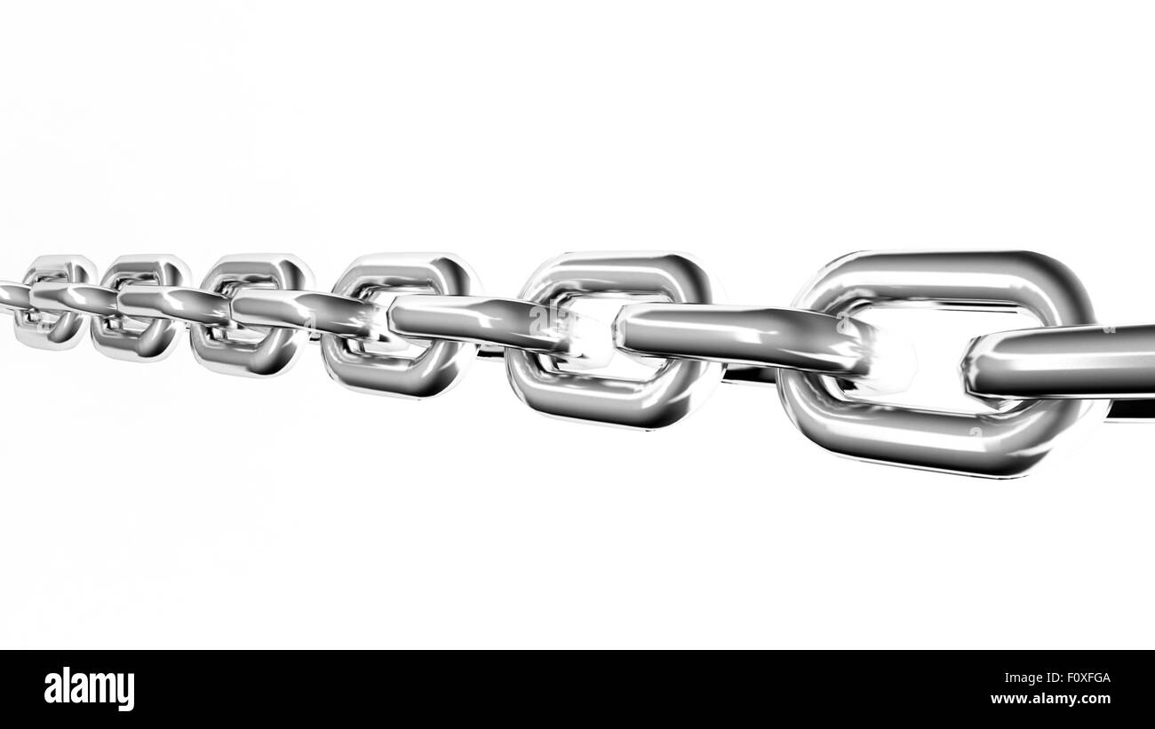 Realistic chain on white background. 3d render Stock Photo - Alamy