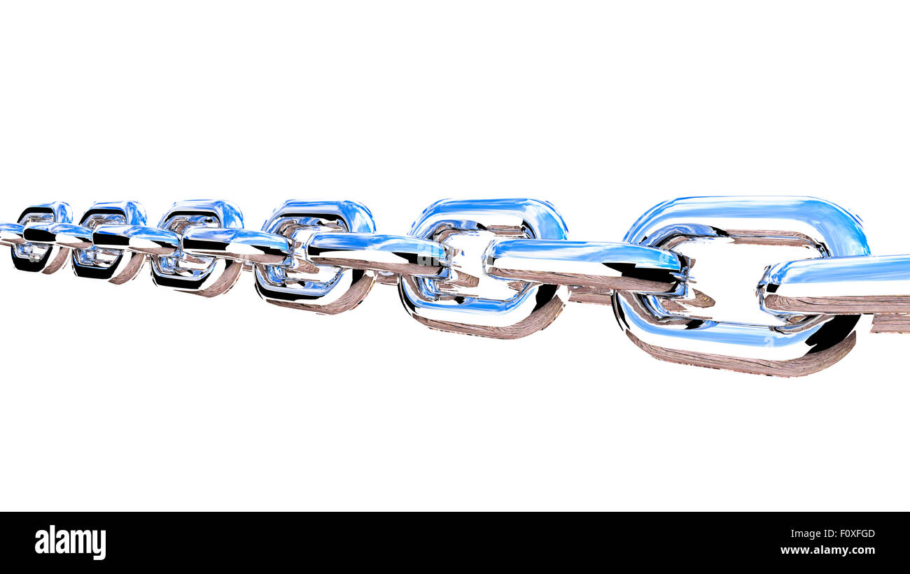 Realistic chain on white background. 3d render Stock Photo - Alamy
