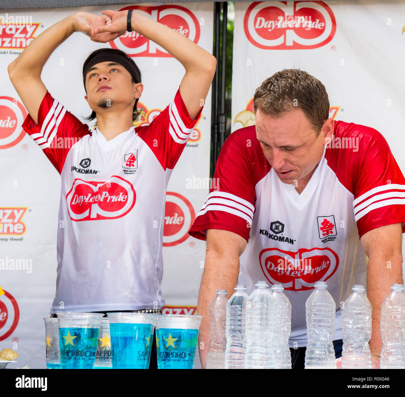 Los Angeles, California, USA. 22nd Aug, 2015. MATT STONIE, left, the ...