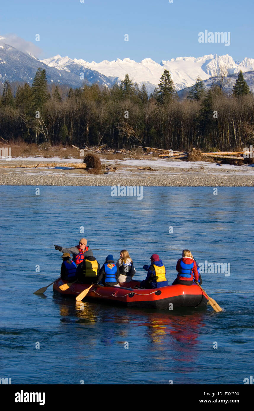 Skagit River rafters, Skagit River Bald Eagle Natural Area, Washington ...