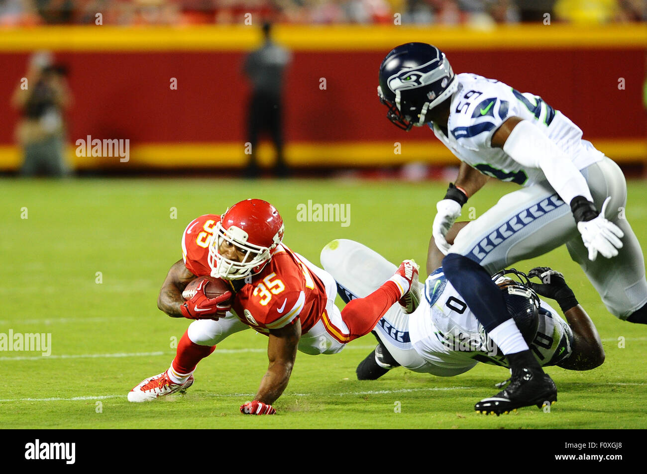 Kansas City, Missouri, USA. 21st Aug, 2015. Kansas City Chiefs running ...