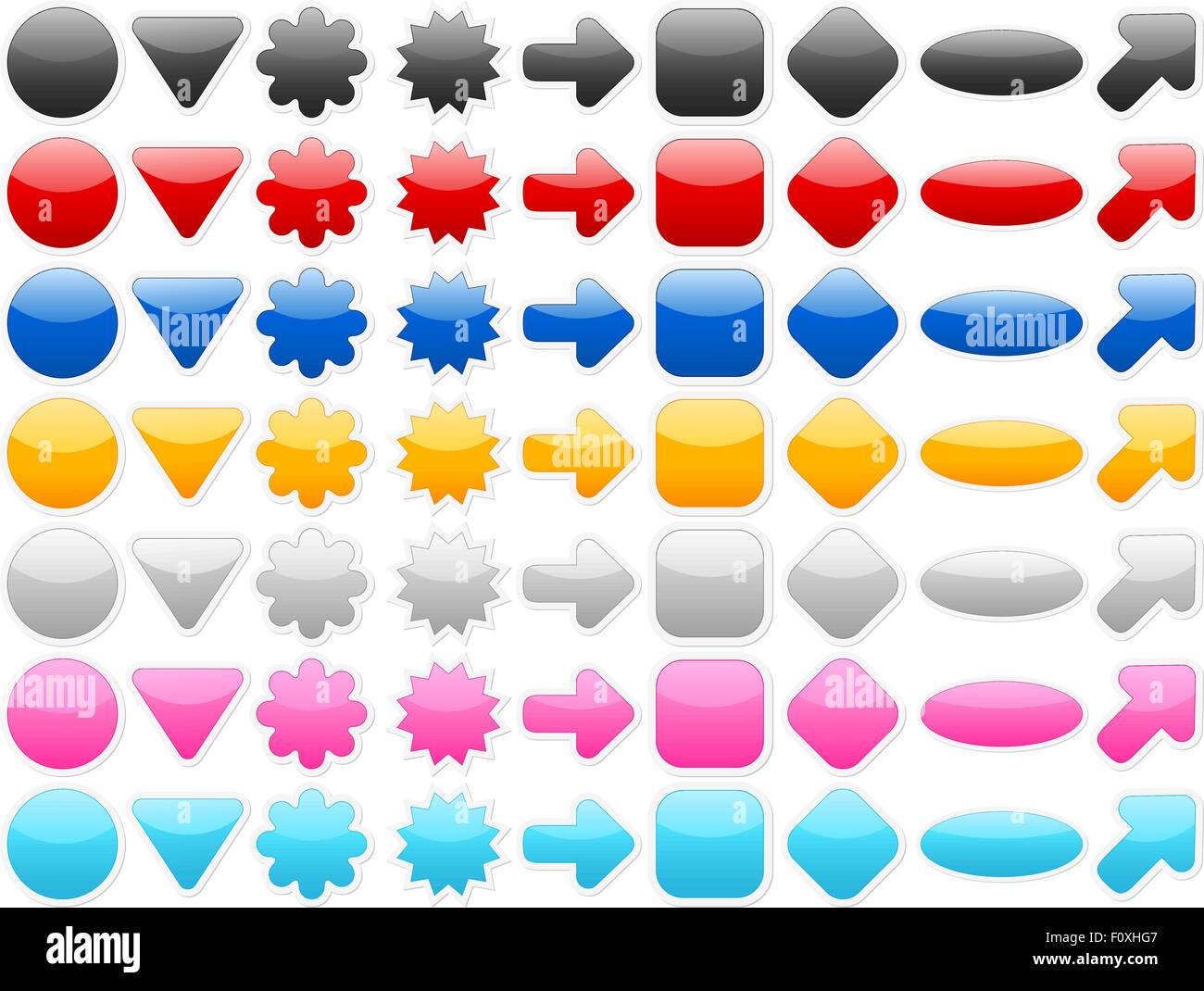 Different shapes and color empty icon. Vector illustration Stock Vector ...