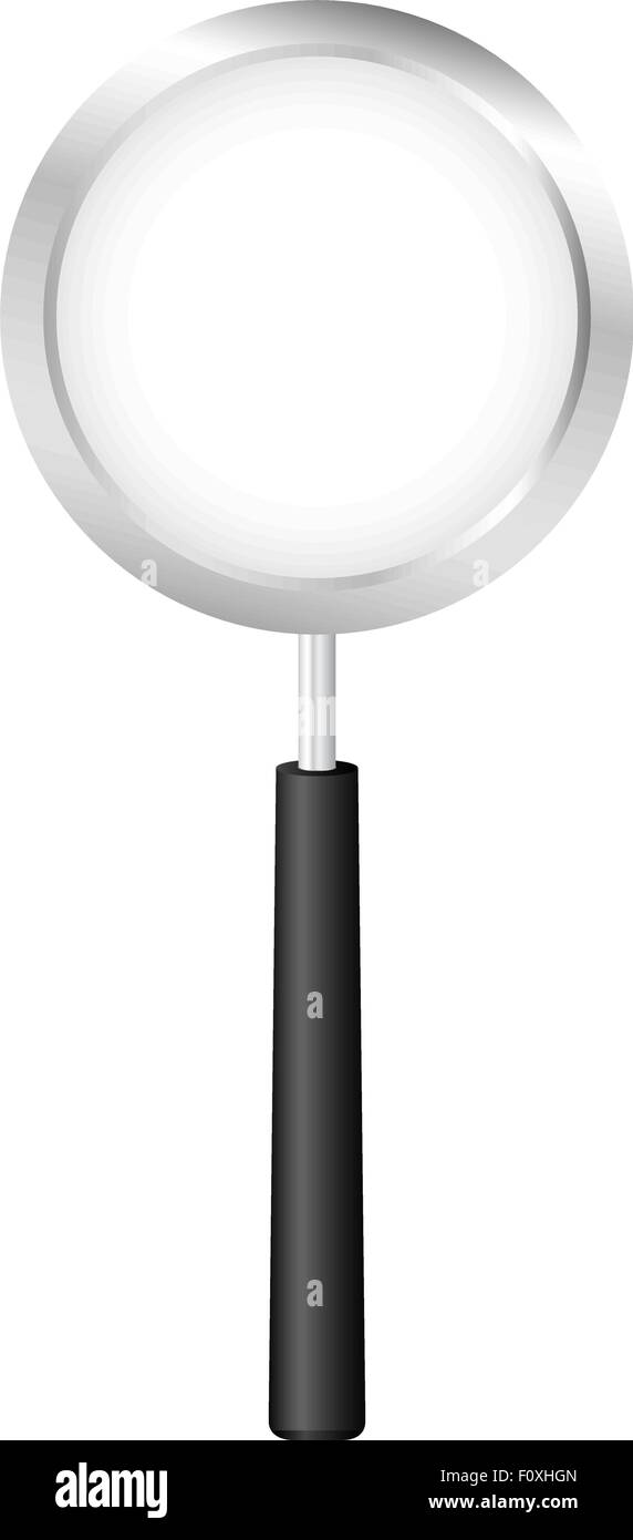 Magnifier glass isolated on a white background. Vector illustration ...