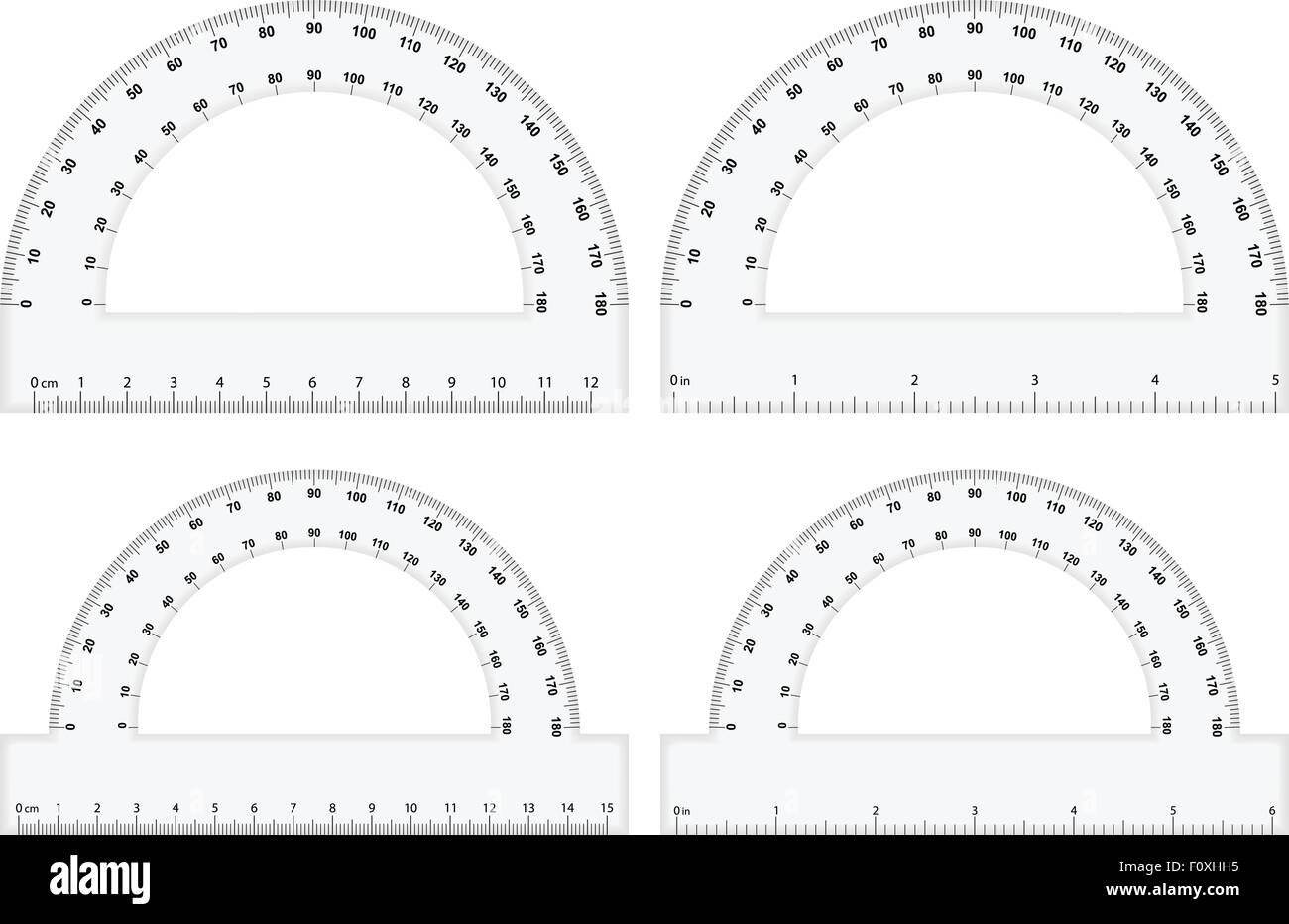 Protractor on white background. Vector illustration Stock Vector Image ...