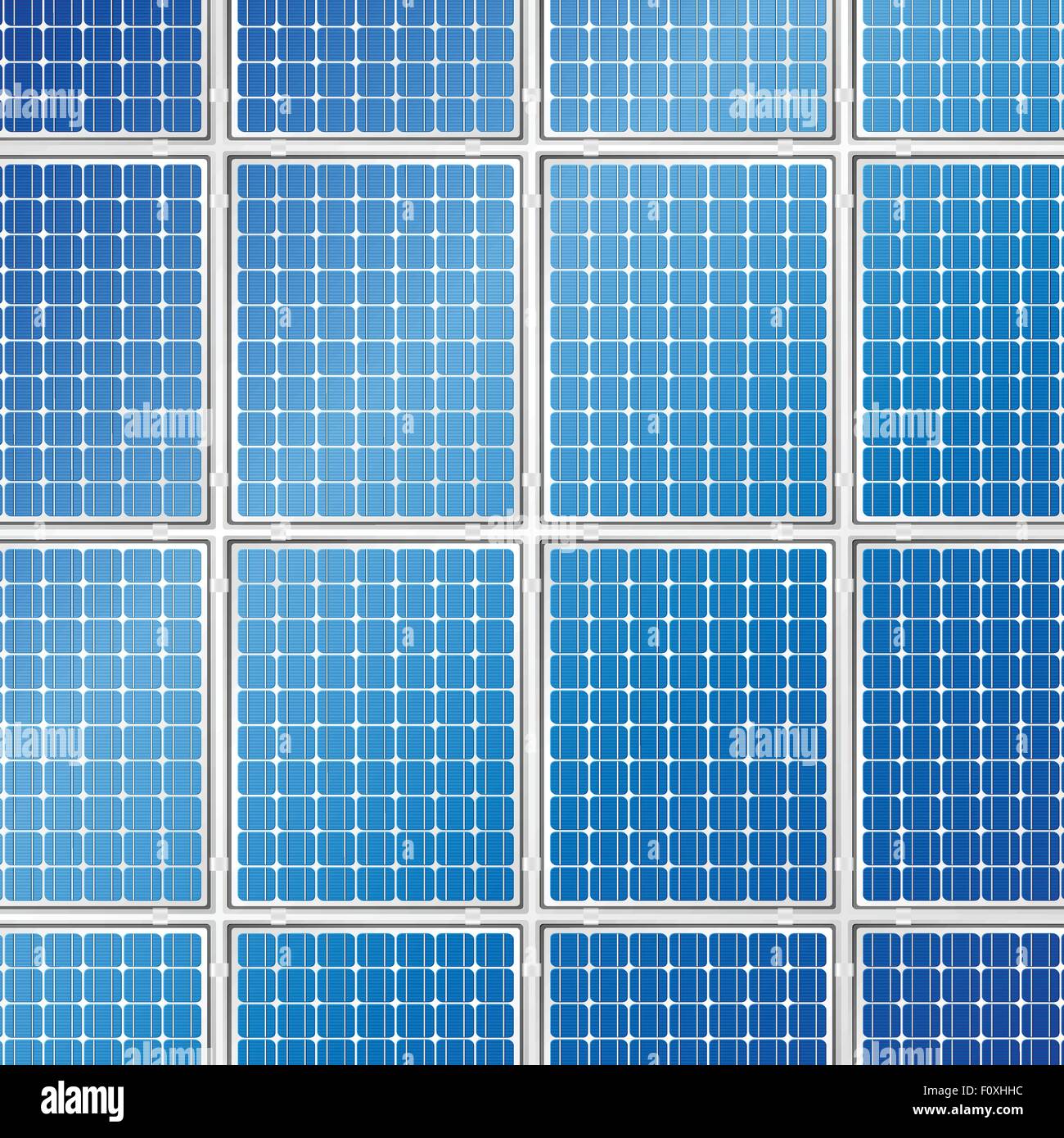 Blue solar panel detailed background. Vector illustration Stock Vector ...