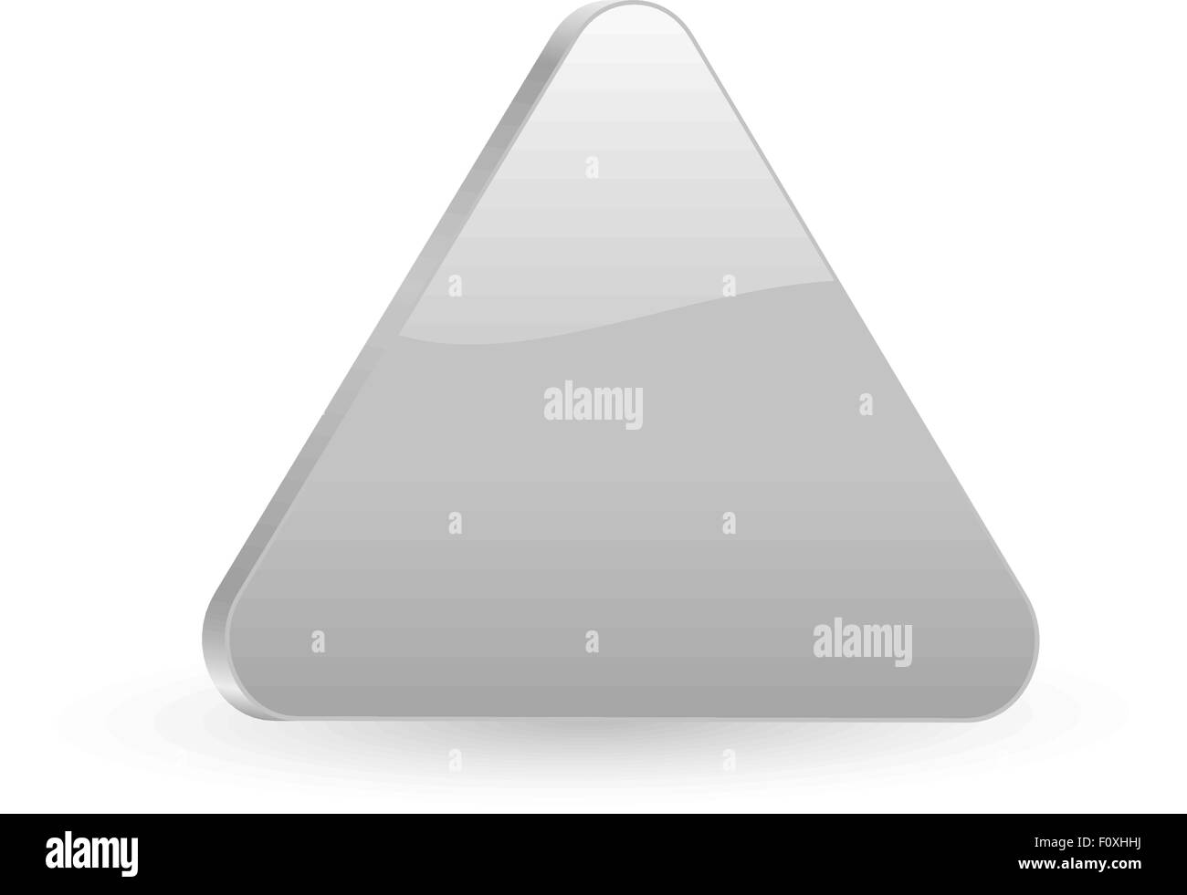 3D triangular icon isolated on a white background. Vector illustration ...