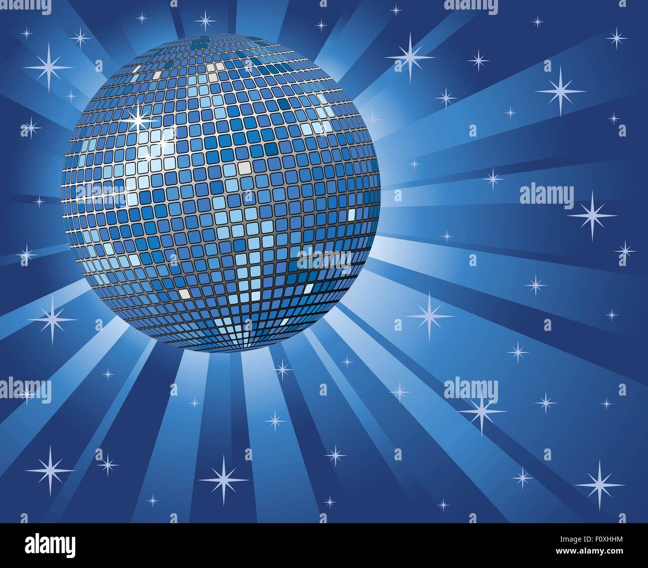 Abstract blue disco background. Vector illustration Stock Vector Image ...