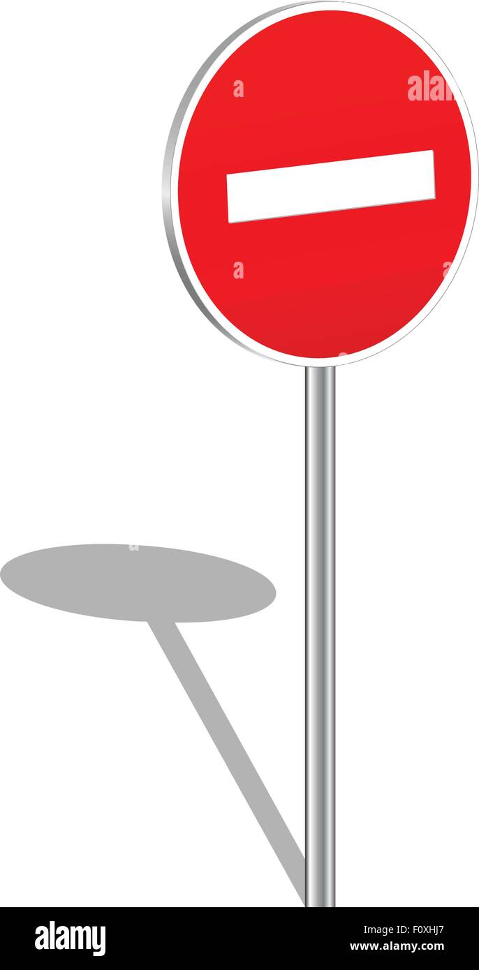 3D do not enter sign isolated on a white background. Vector ...