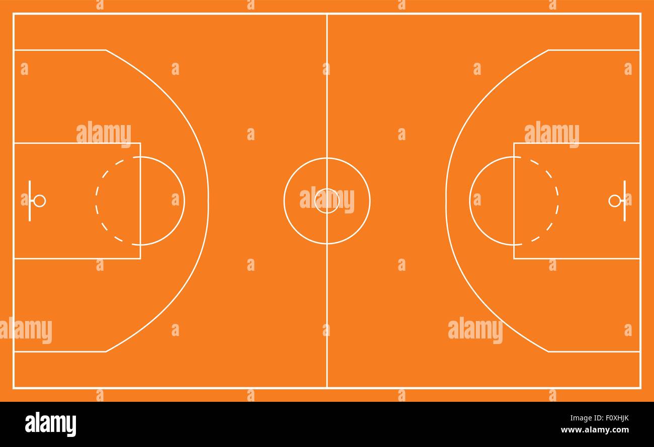 Orange basketball court background. Vector illustration Stock Vector ...