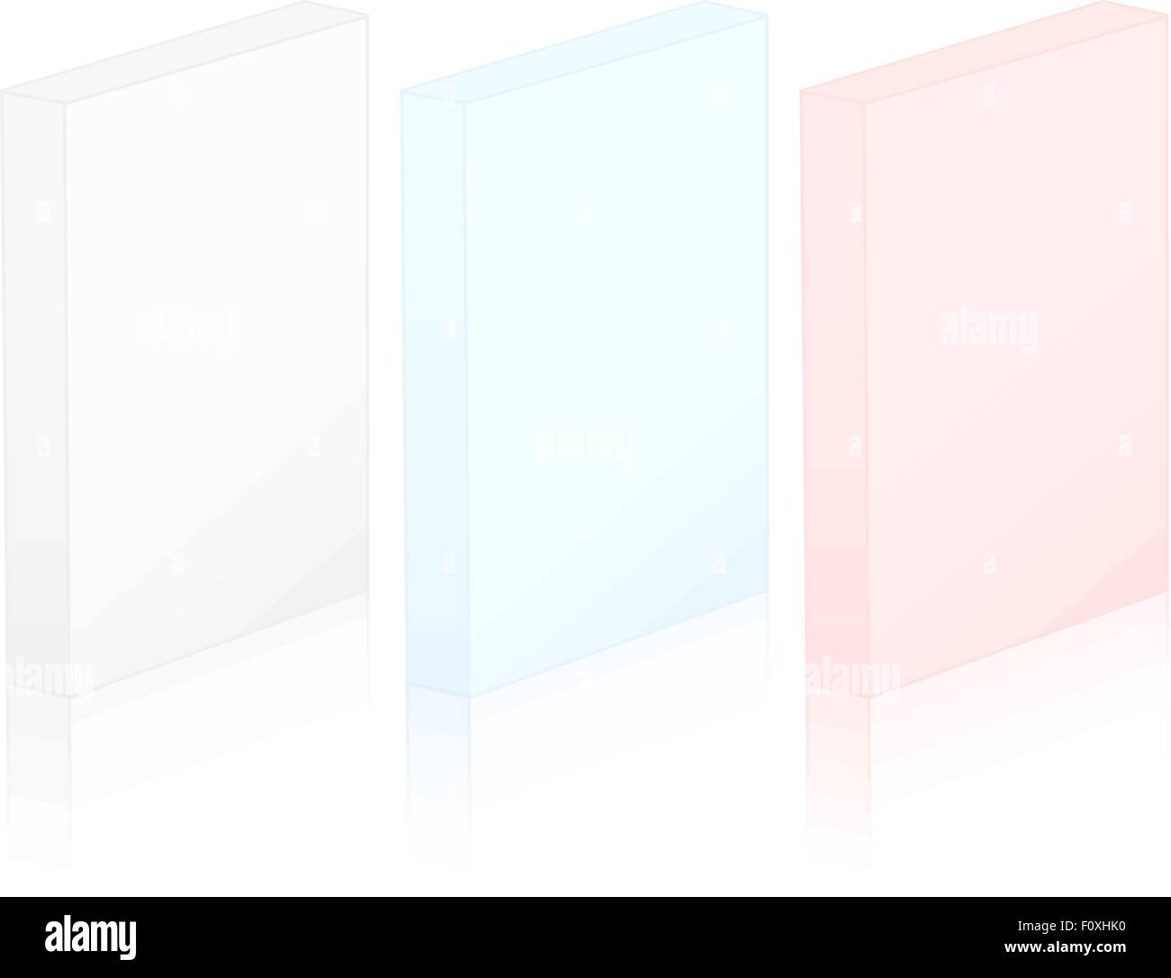 Three color box on a white background. Vector illustration Stock Vector ...