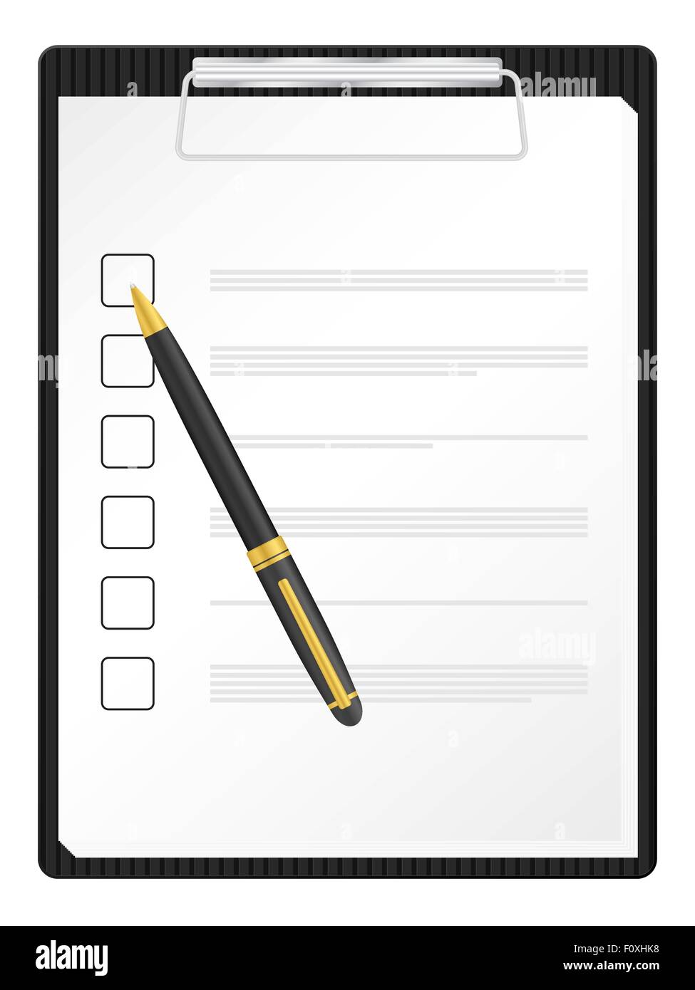 Gold Checklist Vector Vectors High Resolution Stock Photography and ...